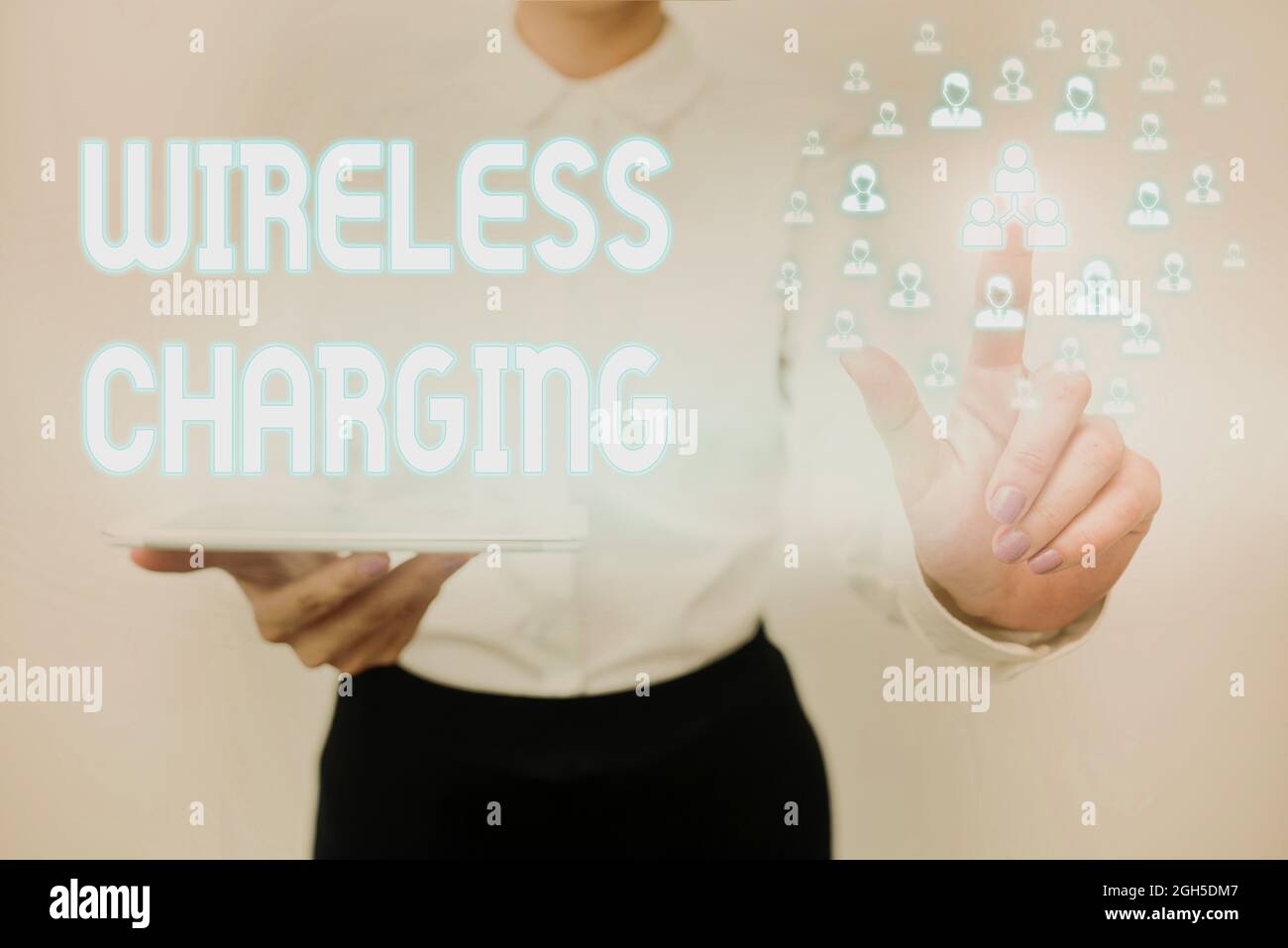 Text sign showing Wireless Charging. Word for methods of charging ...