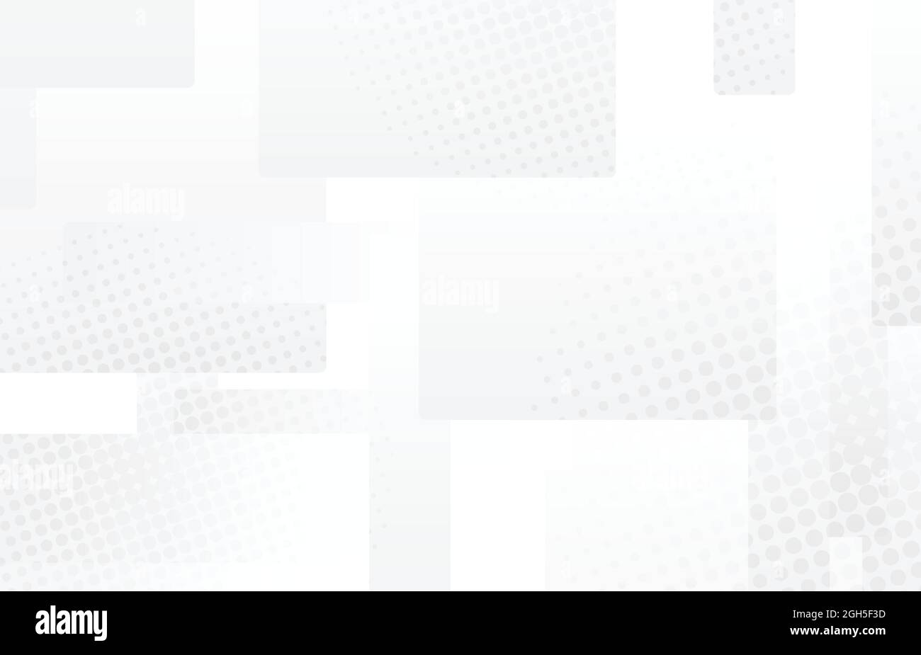 Abstract gradient white and grey square pattern halftone presentation style. Overlapping space ...