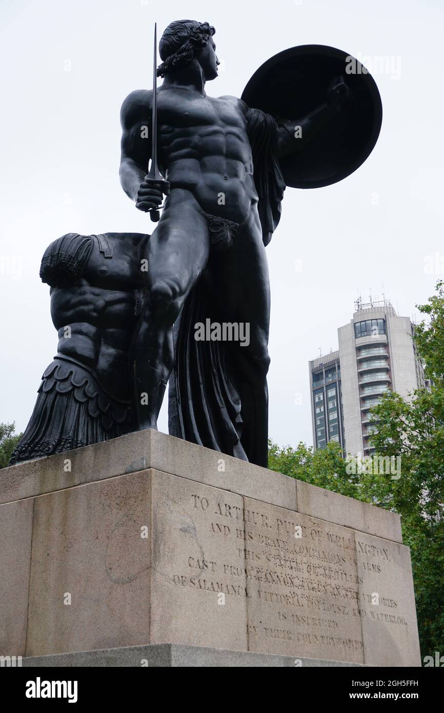 Achilles statue at Hyde Park Corner, London, United Kingdom Stock Photo ...