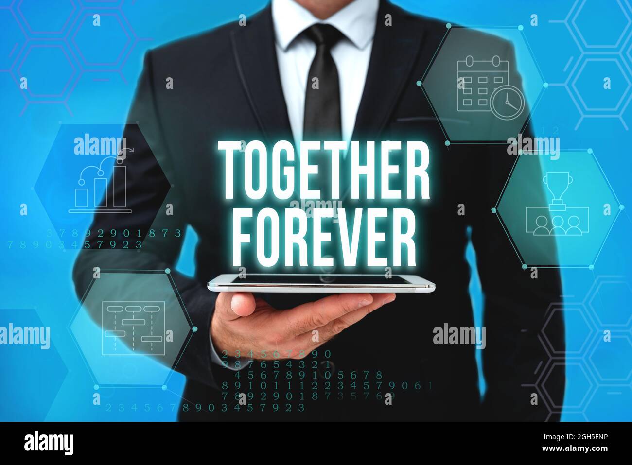 Sign displaying Together Forever. Internet Concept showing who promise ...