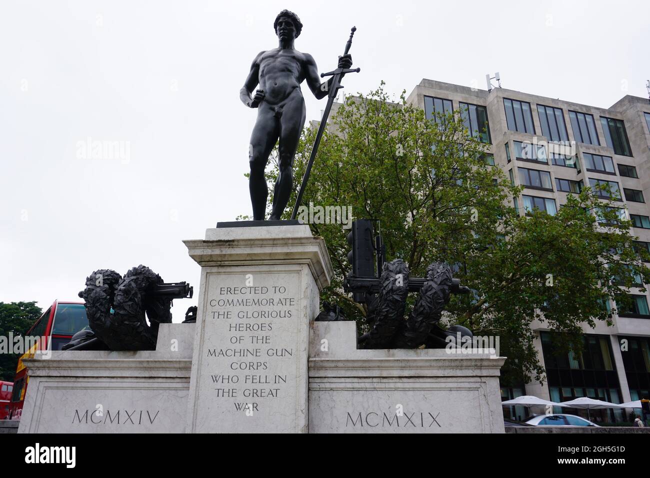 The Boy David statue at Hyde Park Corner, London, United Kingdom Stock ...