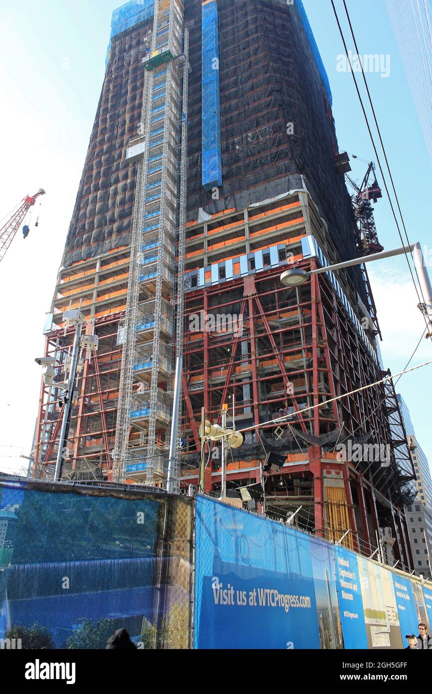 New York, USA - November 22, 2010: The World Trade Center site being ...