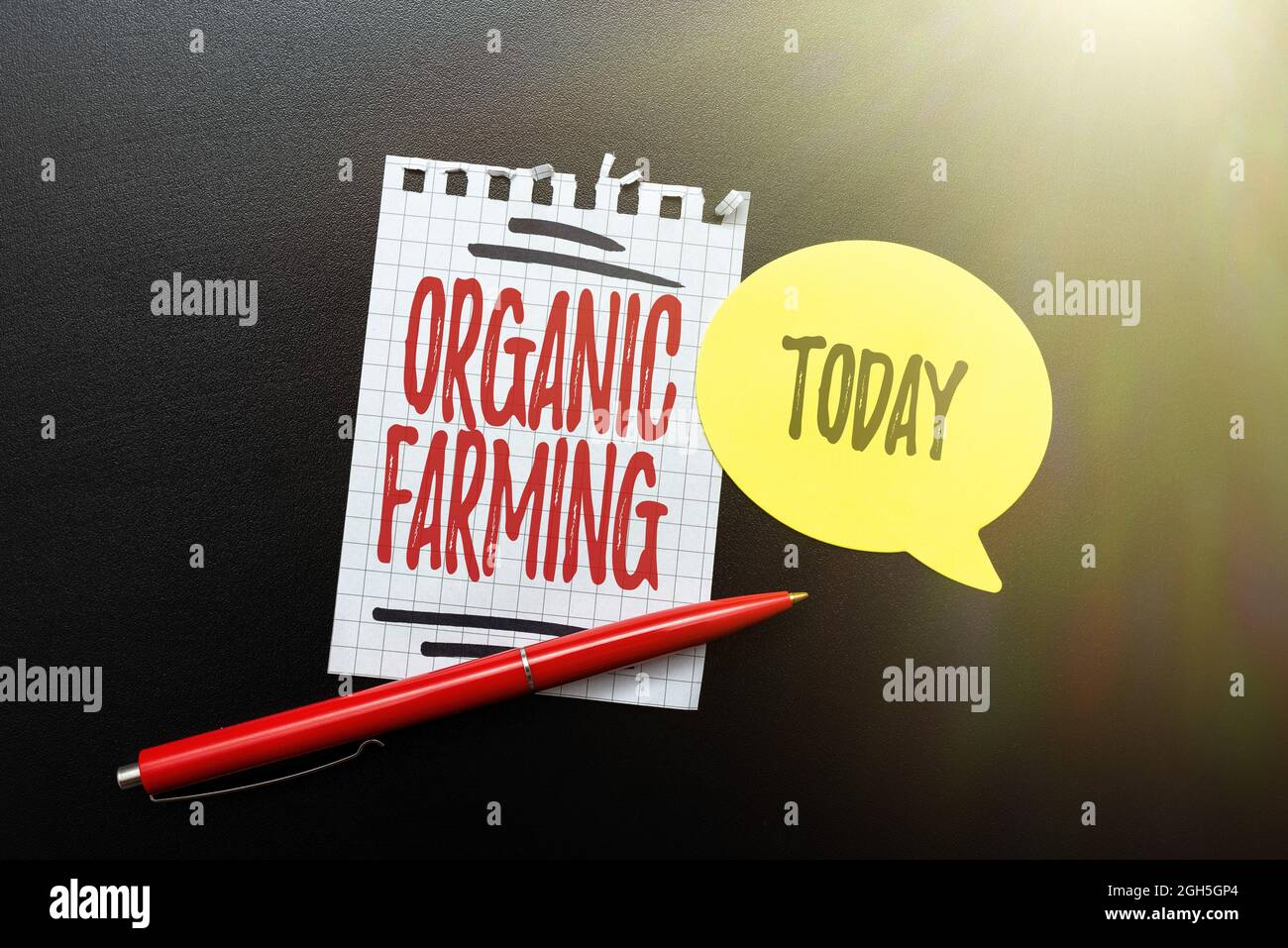 Conceptual display Organic Farming. Business idea agricultural system ...