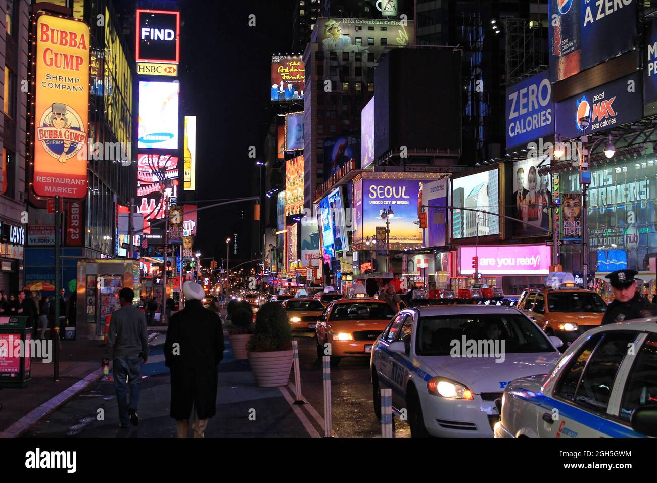 New York, USA - November 22, 2010: Lights and Ads of Times Square in ...