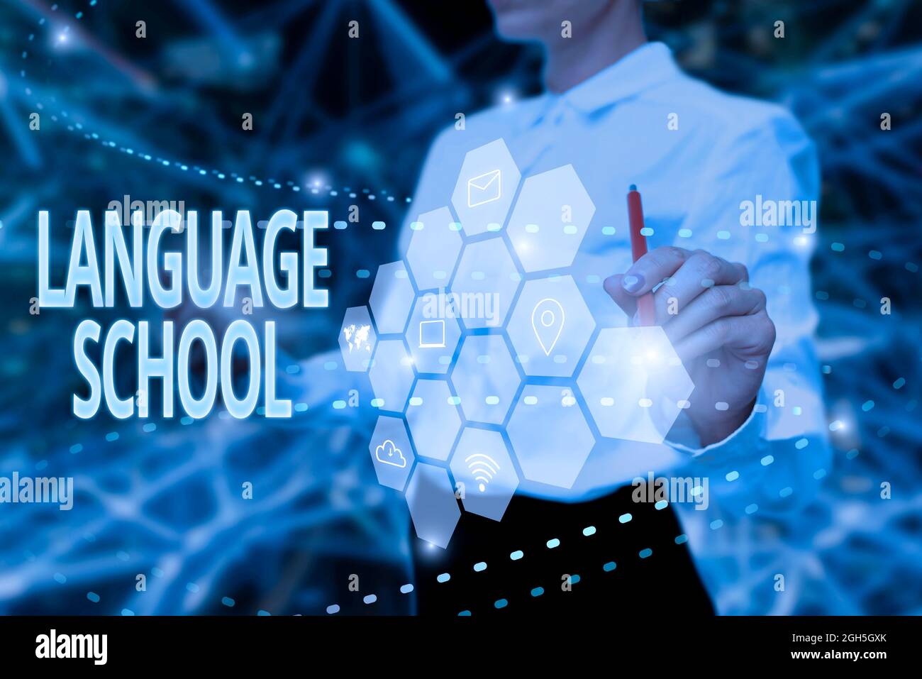 Inspiration showing sign Language School. Business showcase educational ...