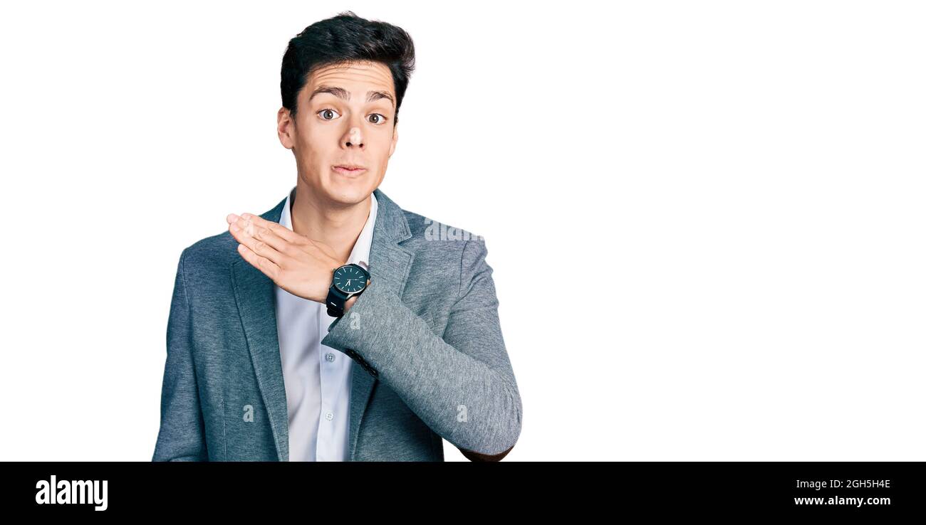 Cut throat gesture hi-res stock photography and images - Alamy