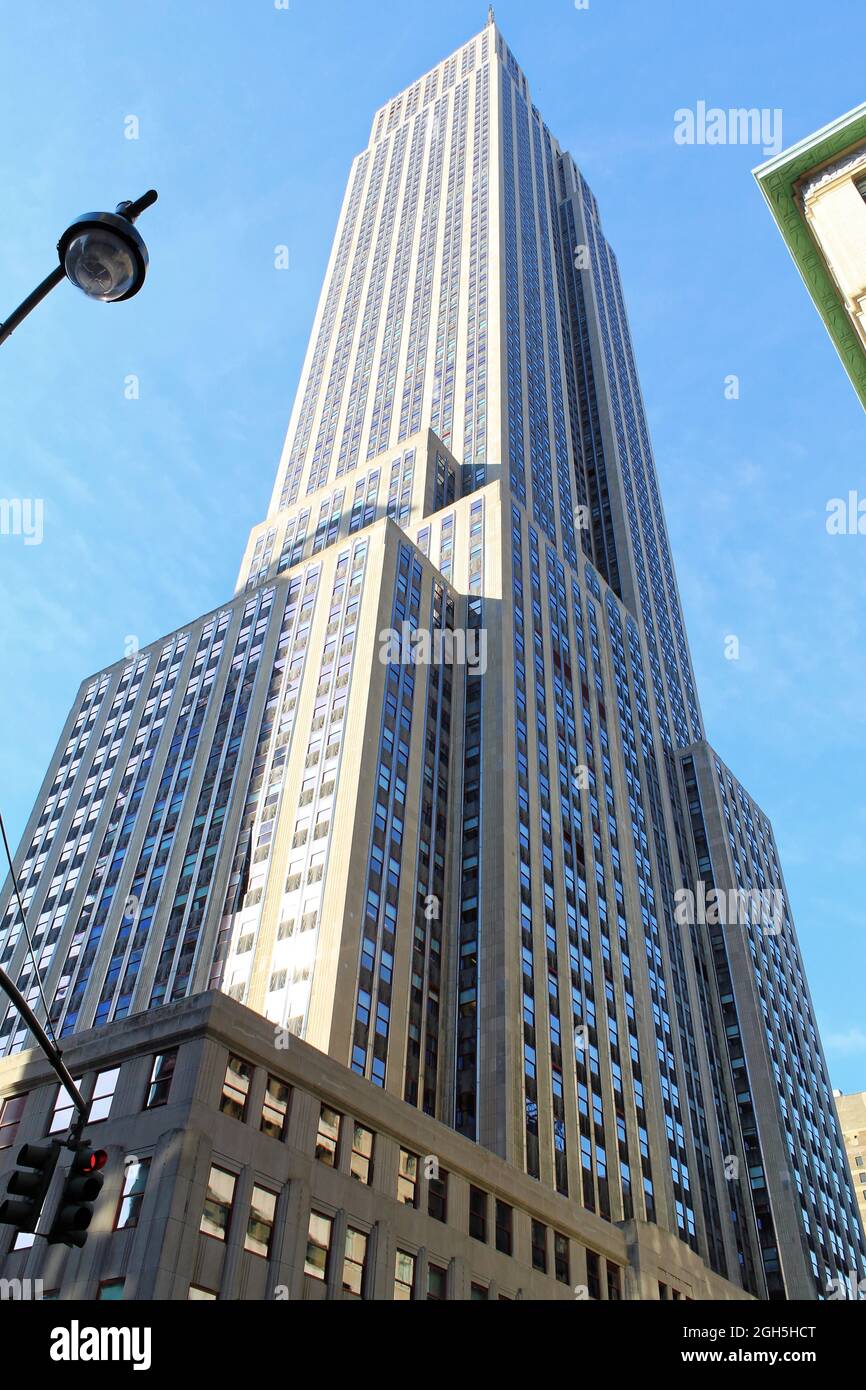 New York, USA - November 21, 2010: Empire State Building wide angle at ...
