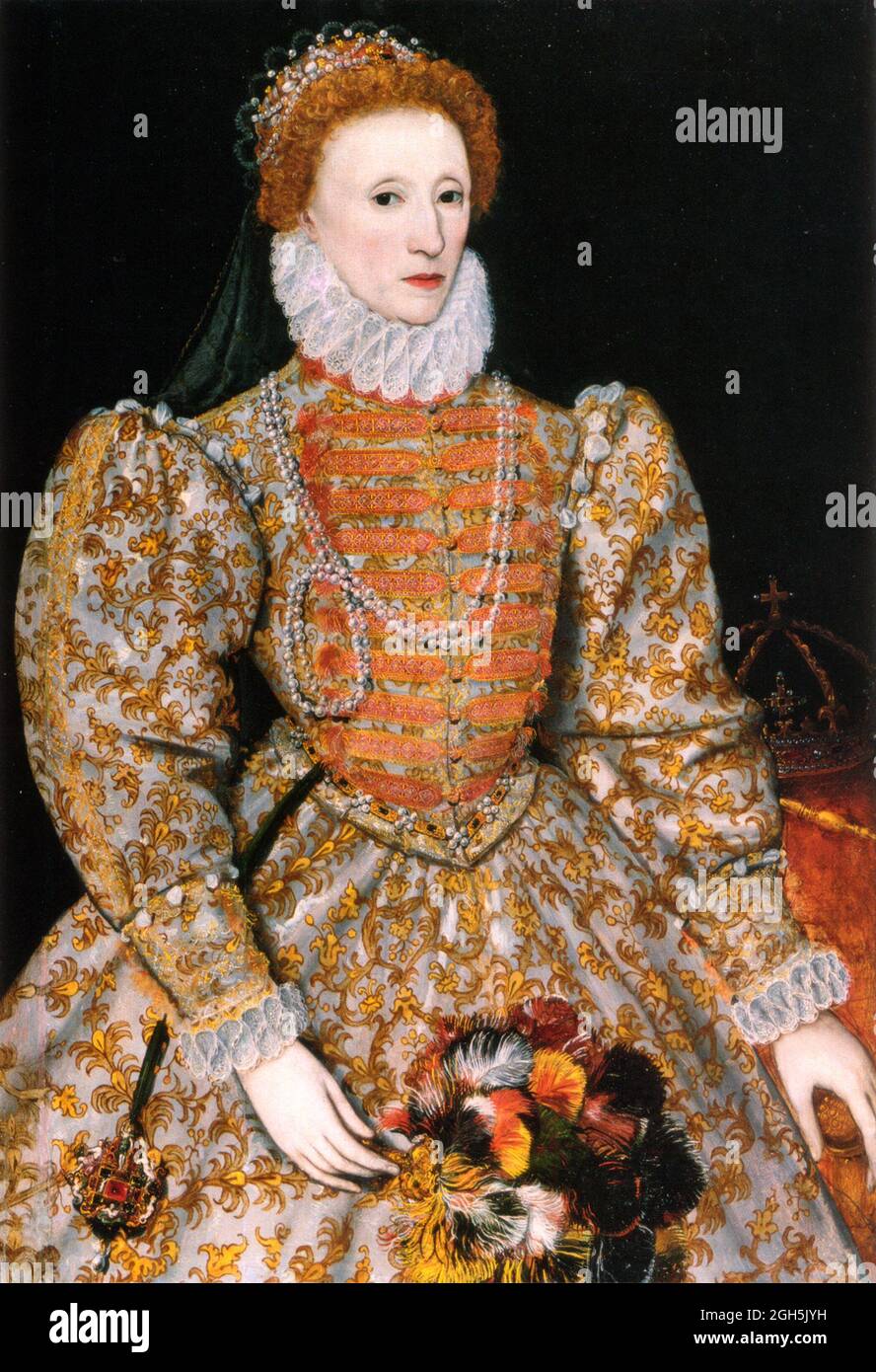 A portrait of Queen Elizabeth I who was Queen of England from 1558 ...