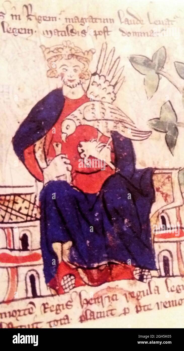 A portrait of King Stephen who was King of England from 1135 until 1154 ...