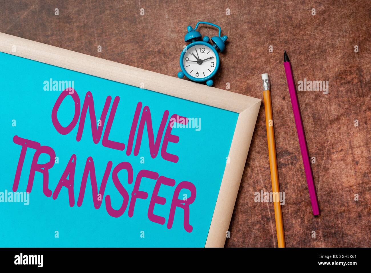 Handwriting text Online Transfer. Business idea authorizes a fund ...
