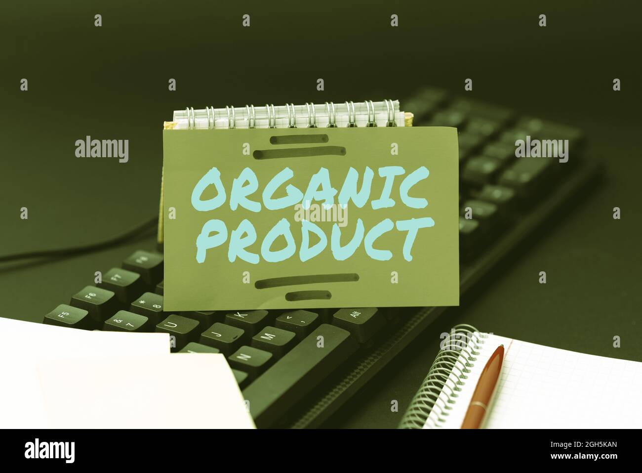 Hand writing sign Organic Product. Business idea made from materials ...