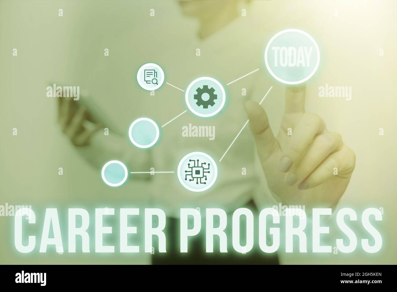 Conceptual caption Career Progress. Business idea positions an employee ...