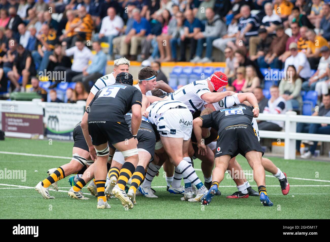 Coventry, UK. 04th Sep, 2021. Coventry Rugby players are seen in action ...