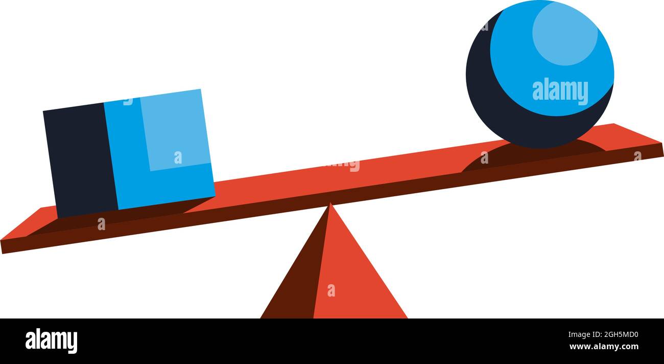 ball and cube balance concept Stock Vector Image & Art - Alamy