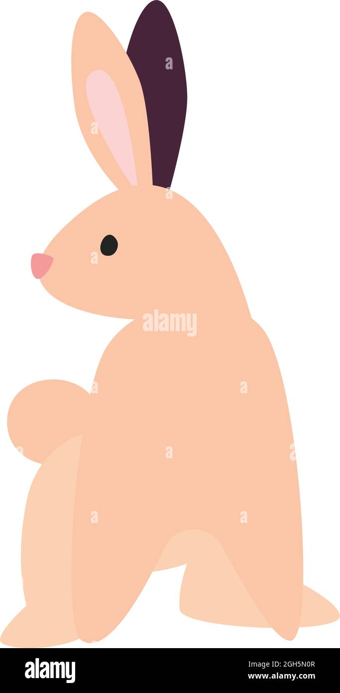 cute pink rabbit pet character Stock Vector Image & Art - Alamy