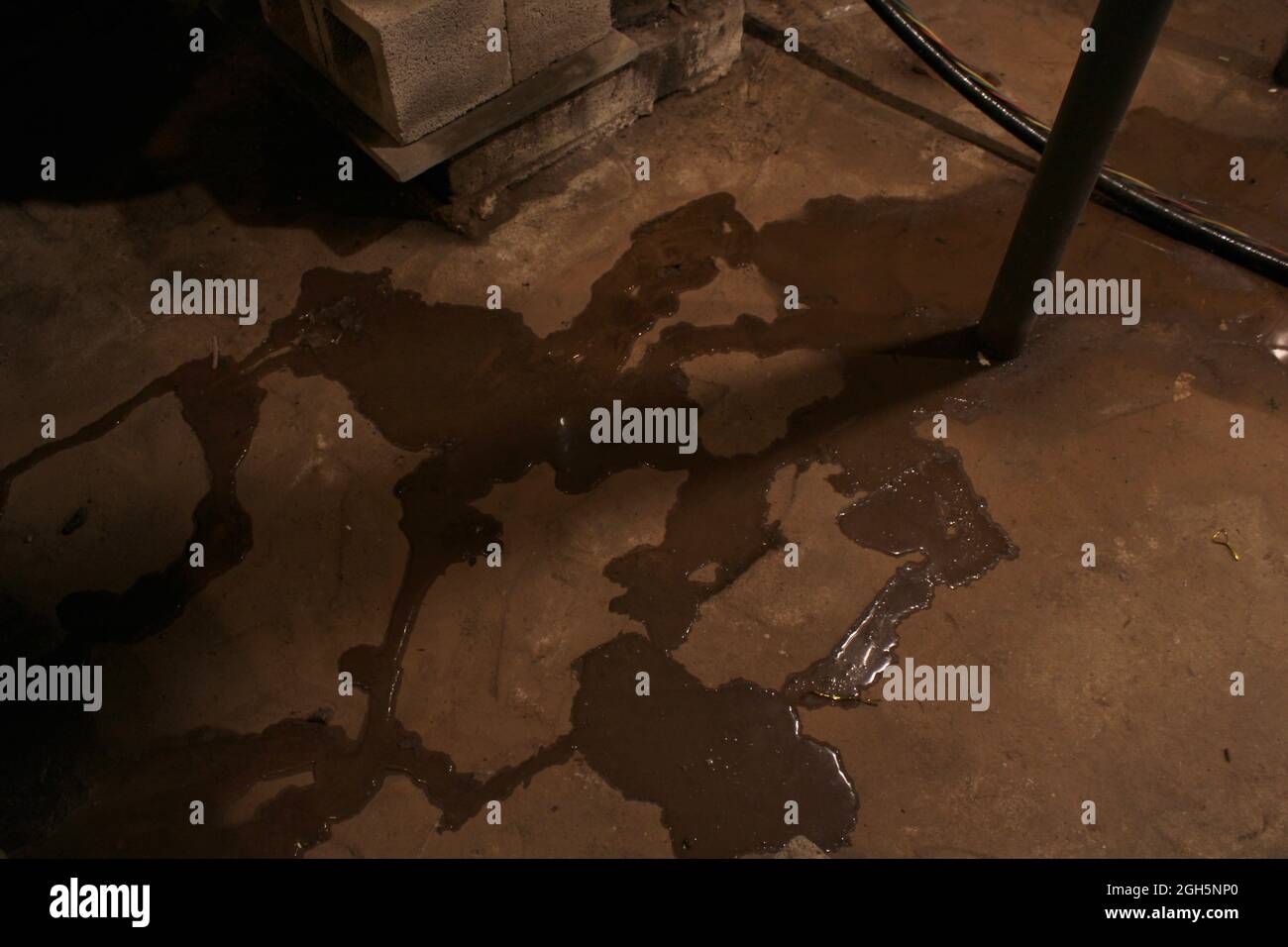 Water Seeping into a Basement during Heavy Rainfall Stock Photo - Alamy