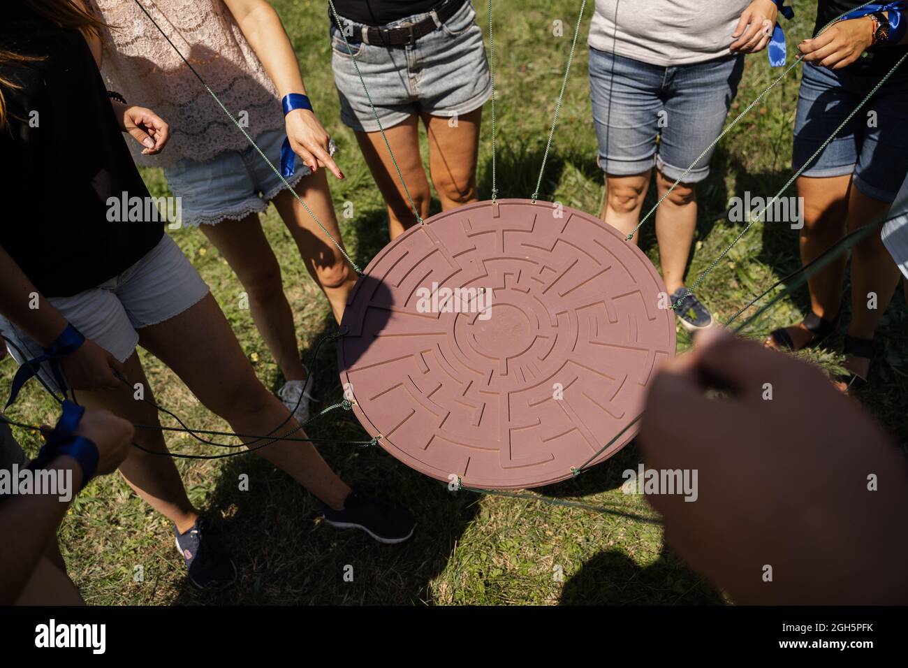 Teambuilding game for group of people for getting team spirit and ...