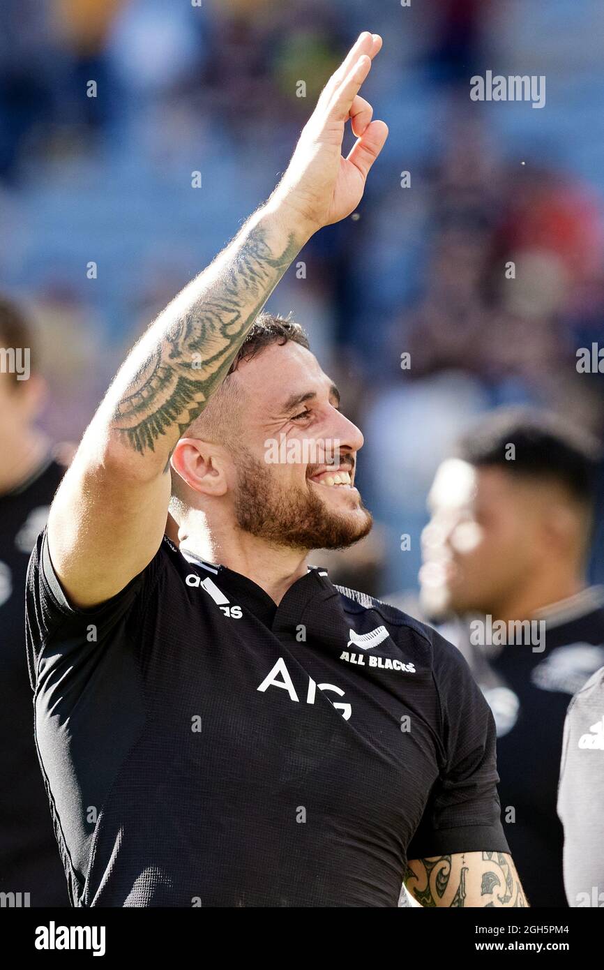 Perth, Australia, 5 September, 2021. TJ Perenara of the All Blacks ...
