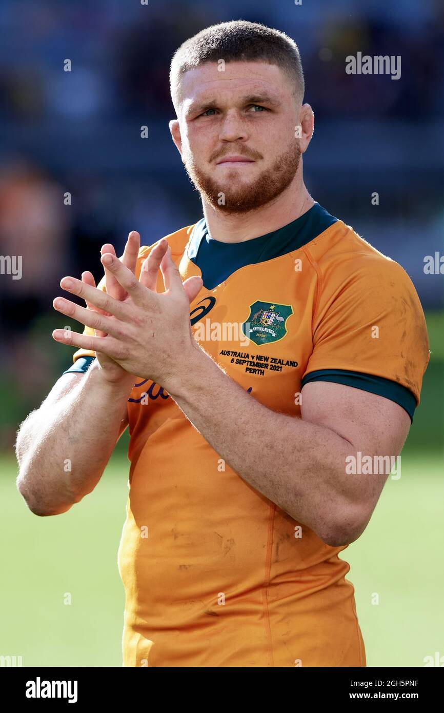 Perth, Australia, 5 September, 2021. Lachlan Swinton of the Wallabies ...