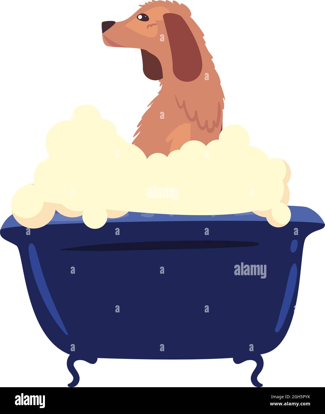 dog mascot bathing character icon Stock Vector Image & Art - Alamy