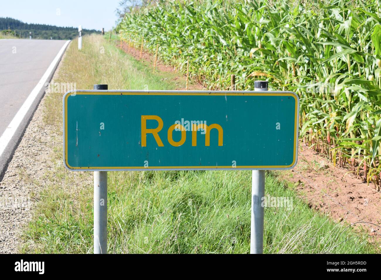 country road at Rom, Eifel Stock Photo - Alamy