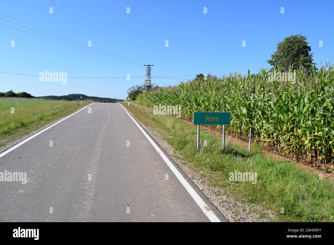 country road at Rom, Eifel Stock Photo - Alamy