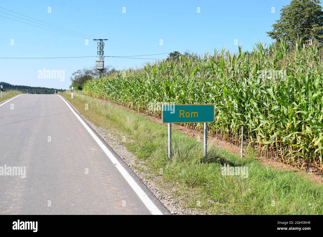 country road at Rom, Eifel Stock Photo - Alamy