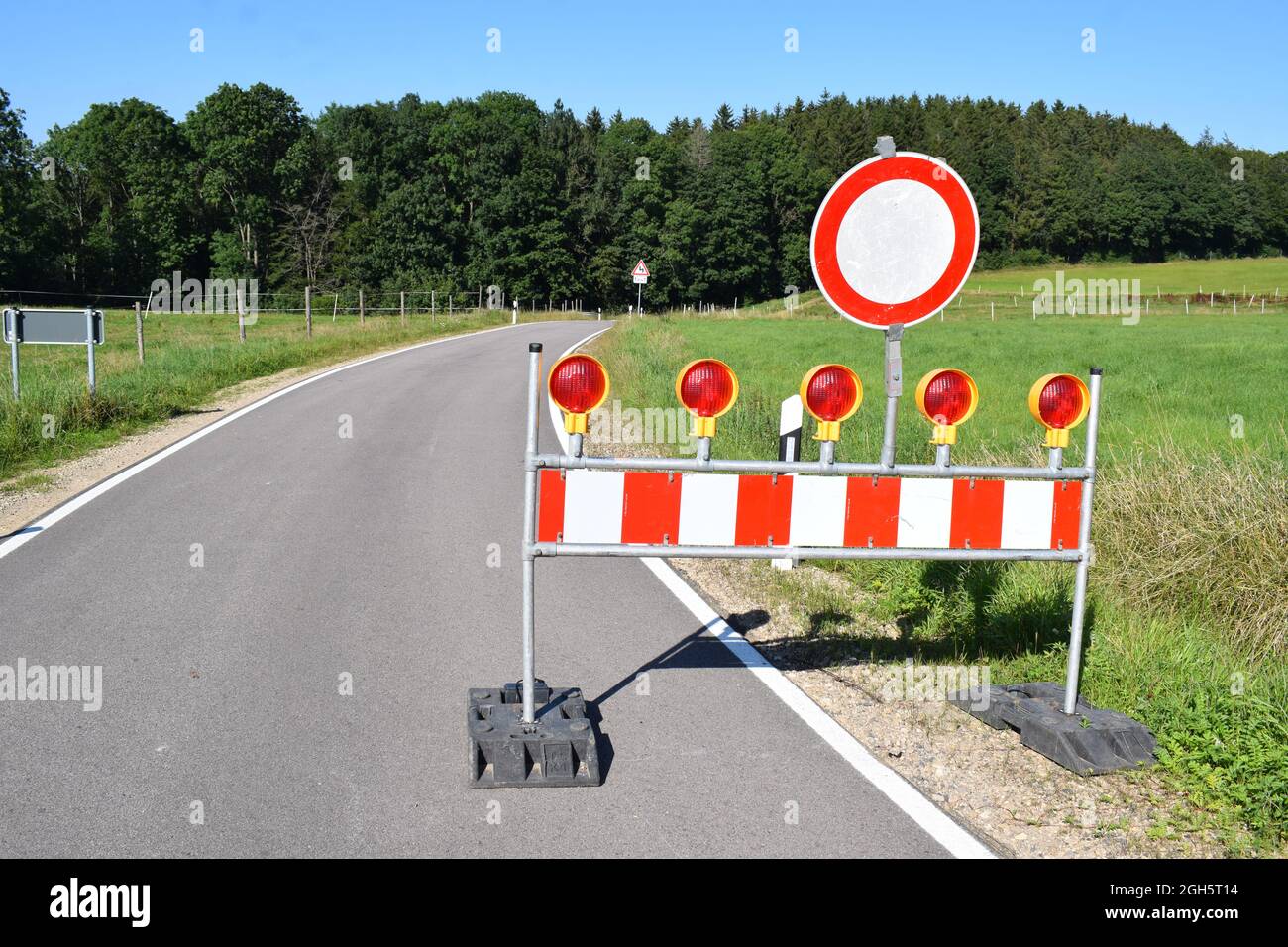 blocked rural road Stock Photo - Alamy