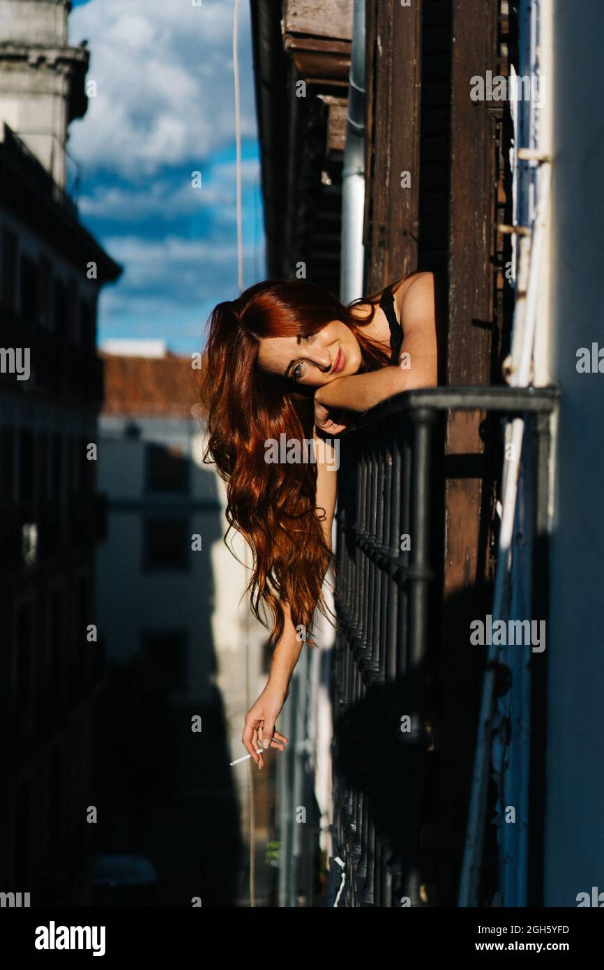 Balcony cigarette smoke hi-res stock photography and images - Alamy