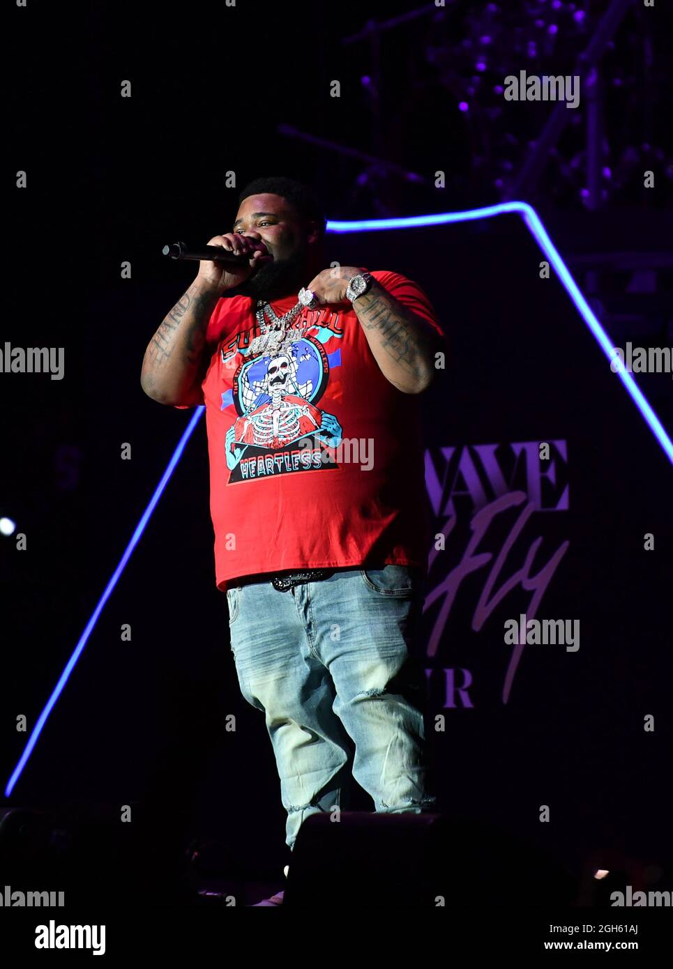 September 4, 2021, Portsmouth, Virginia, USA: ROD WAVE brings his ...