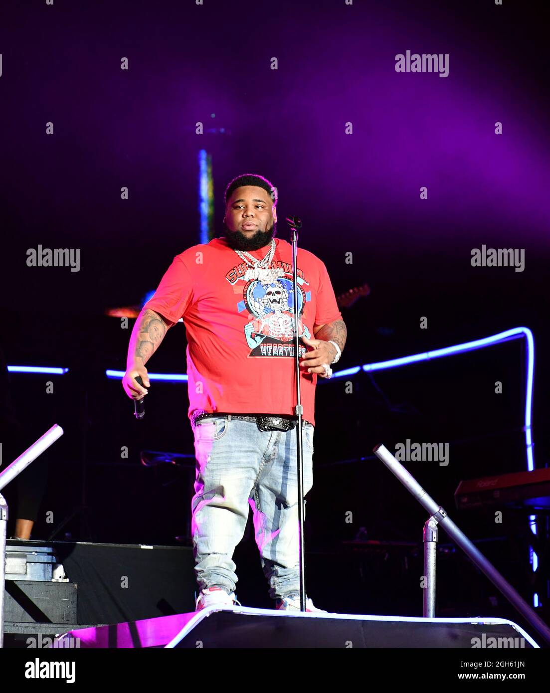 September 4, 2021, Portsmouth, Virginia, USA: ROD WAVE brings his ...