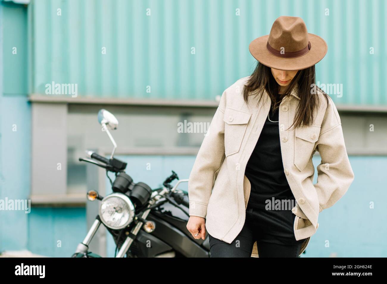 Biker smoking hi-res stock photography and images - Alamy