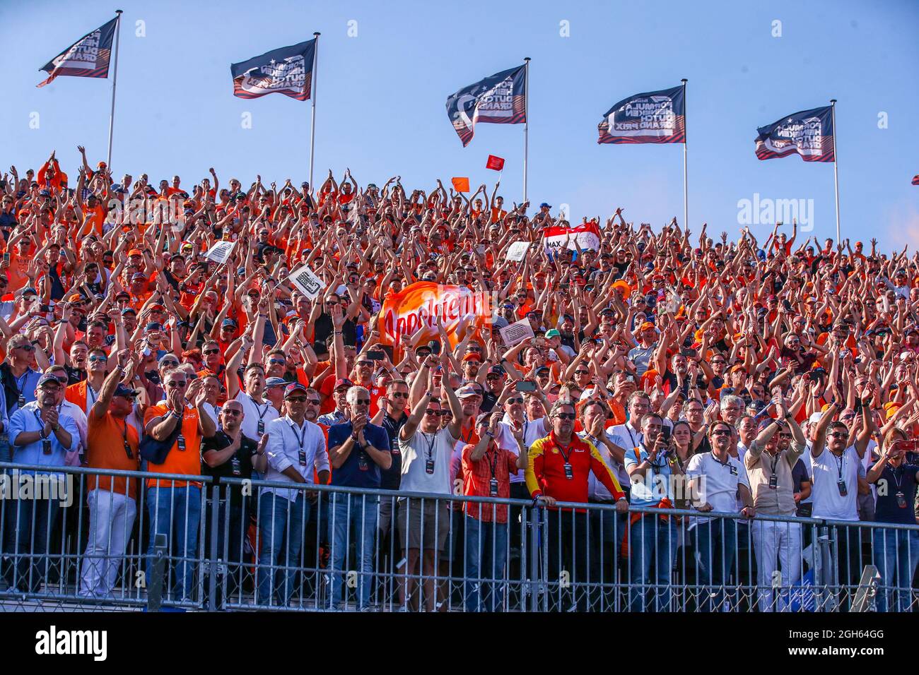 ZANDVOORT, NETHERLANDS - SEPTEMBER 5: The crowd with fans and ...