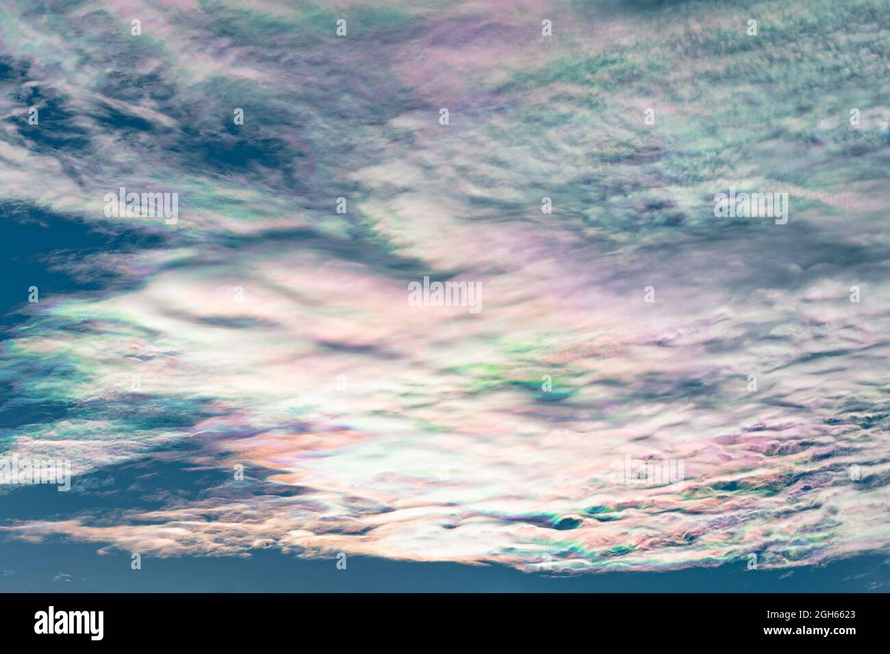 Beautiful colors in the clouds, a phenomenon known in meteorology as ...