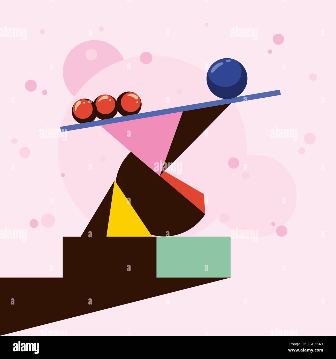 colorful balance concept sculpture scene Stock Vector Image & Art - Alamy