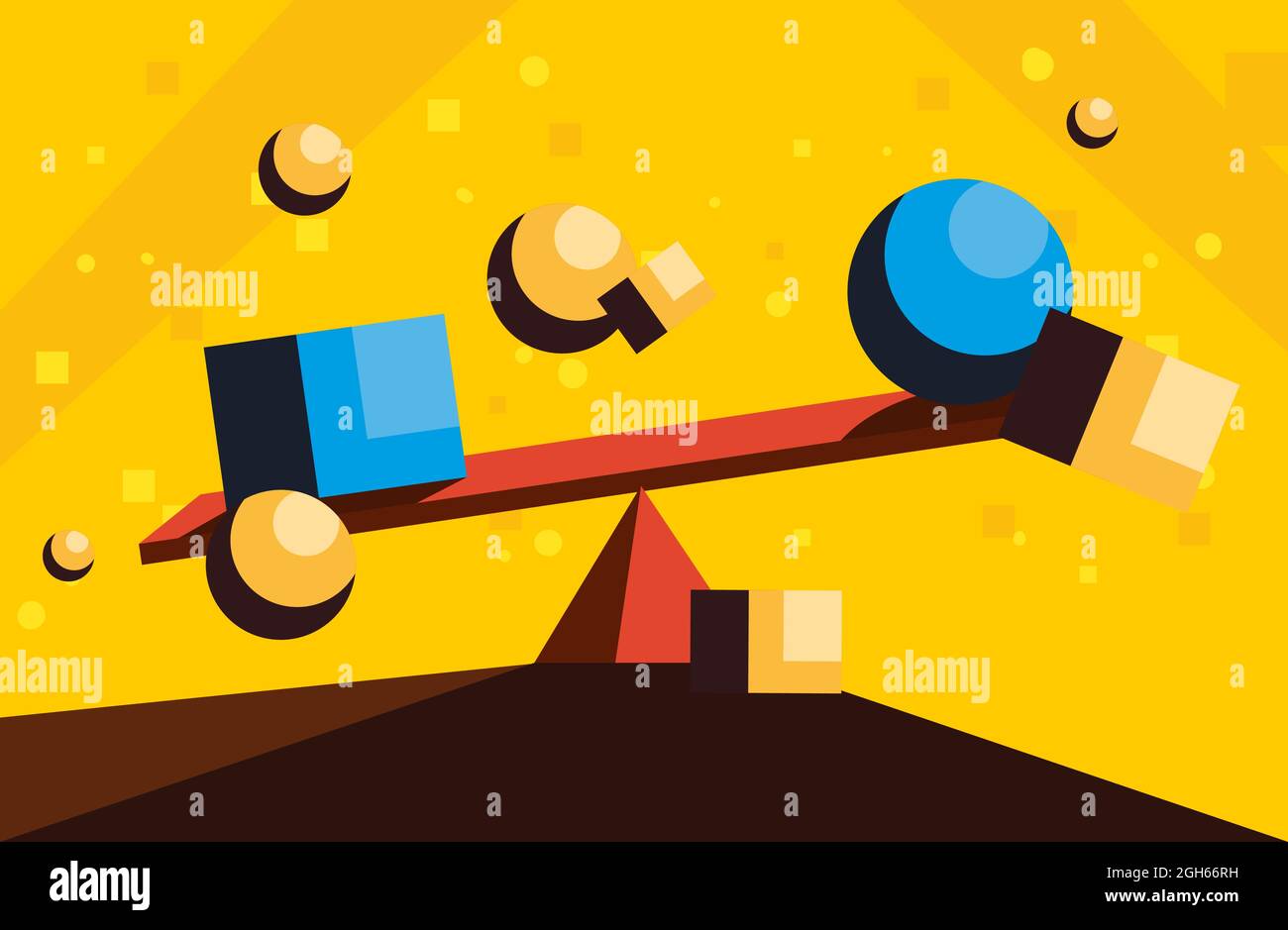 balance and figures geometrics scene Stock Vector Image & Art - Alamy