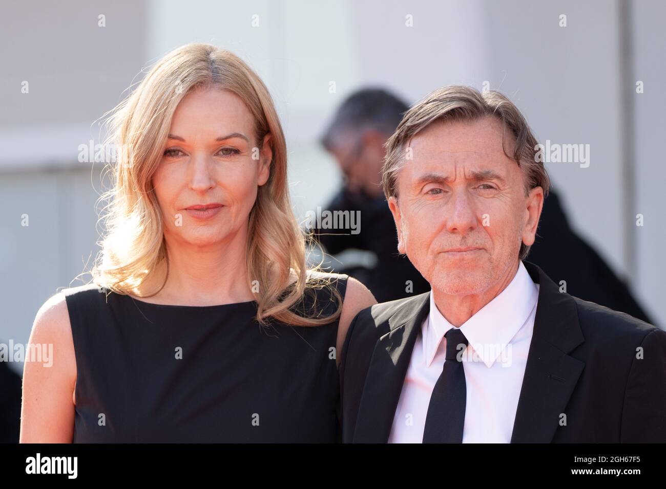 VENICE, ITALY - SEPTEMBER 05: Nikki Butler and Tim Roth attend the red ...