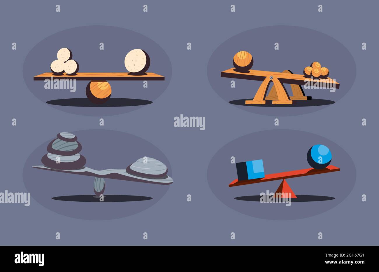 four balance concept set sculptures Stock Vector Image & Art - Alamy