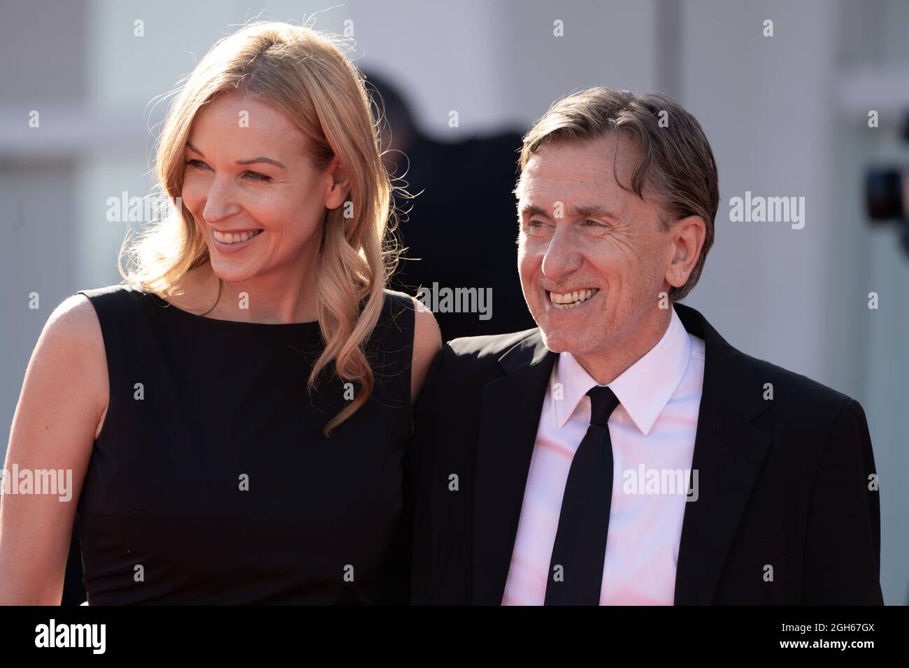 VENICE, ITALY - SEPTEMBER 05: Nikki Butler and Tim Roth attend the red ...