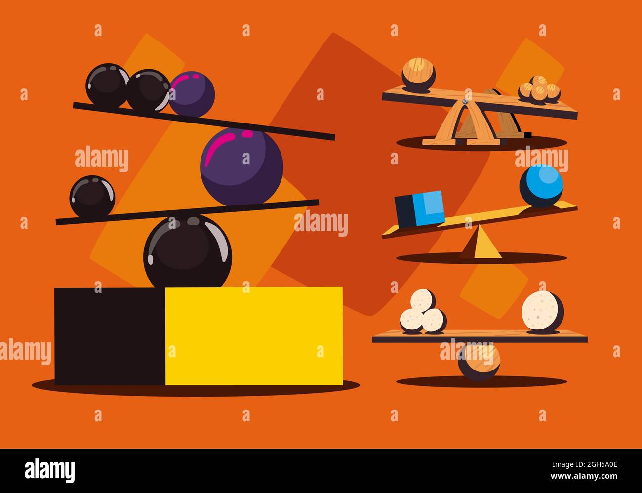 balance concept set four sculptures Stock Vector Image & Art - Alamy