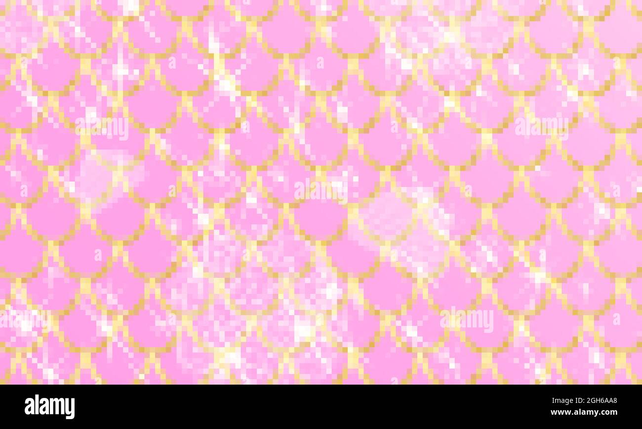 Pink princess background. Magic stars. Gold scales. Unicorn pattern ...