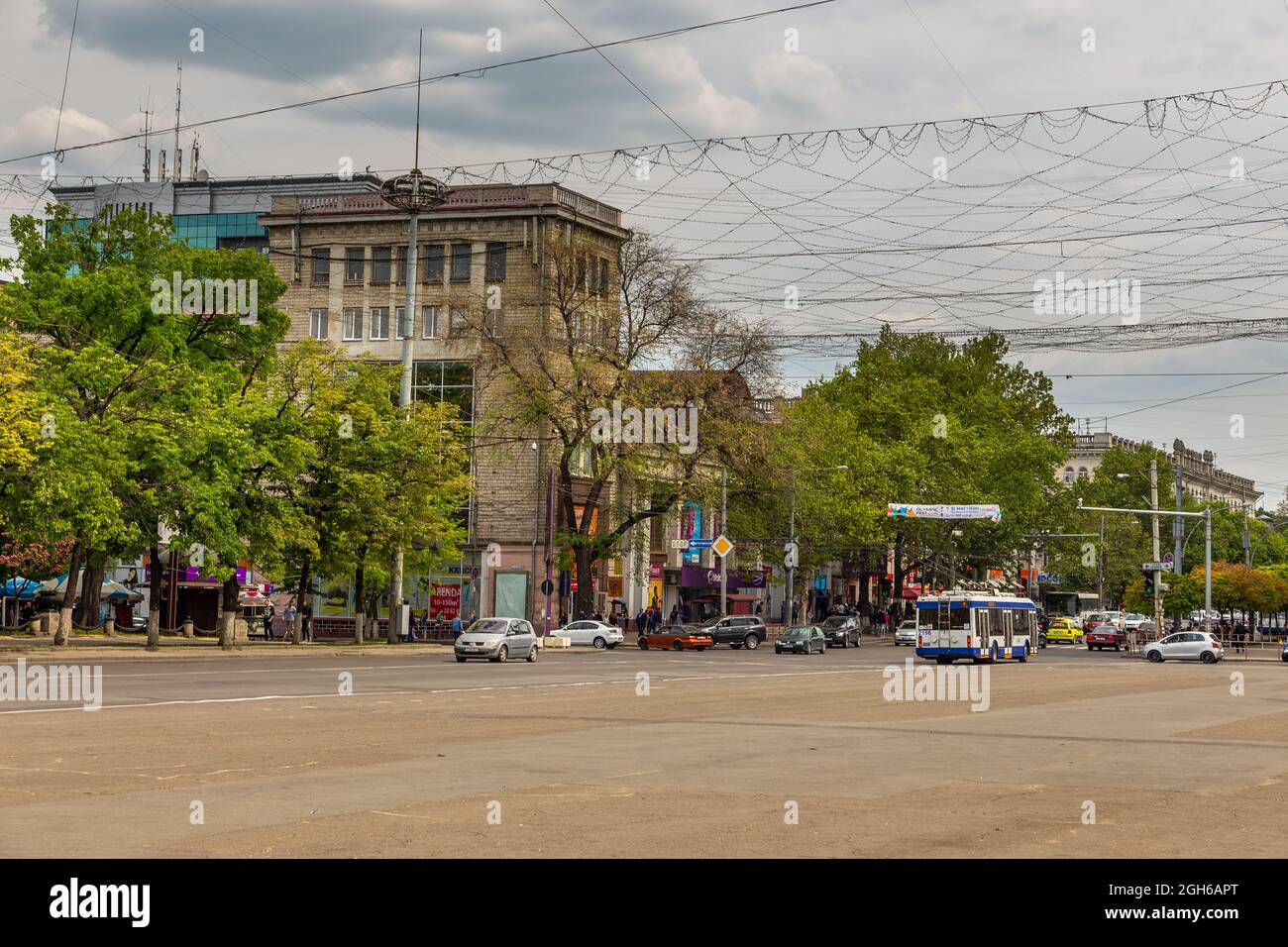 Chisinau, Republic of Moldova - 03 May 2016: A view of the architecture ...
