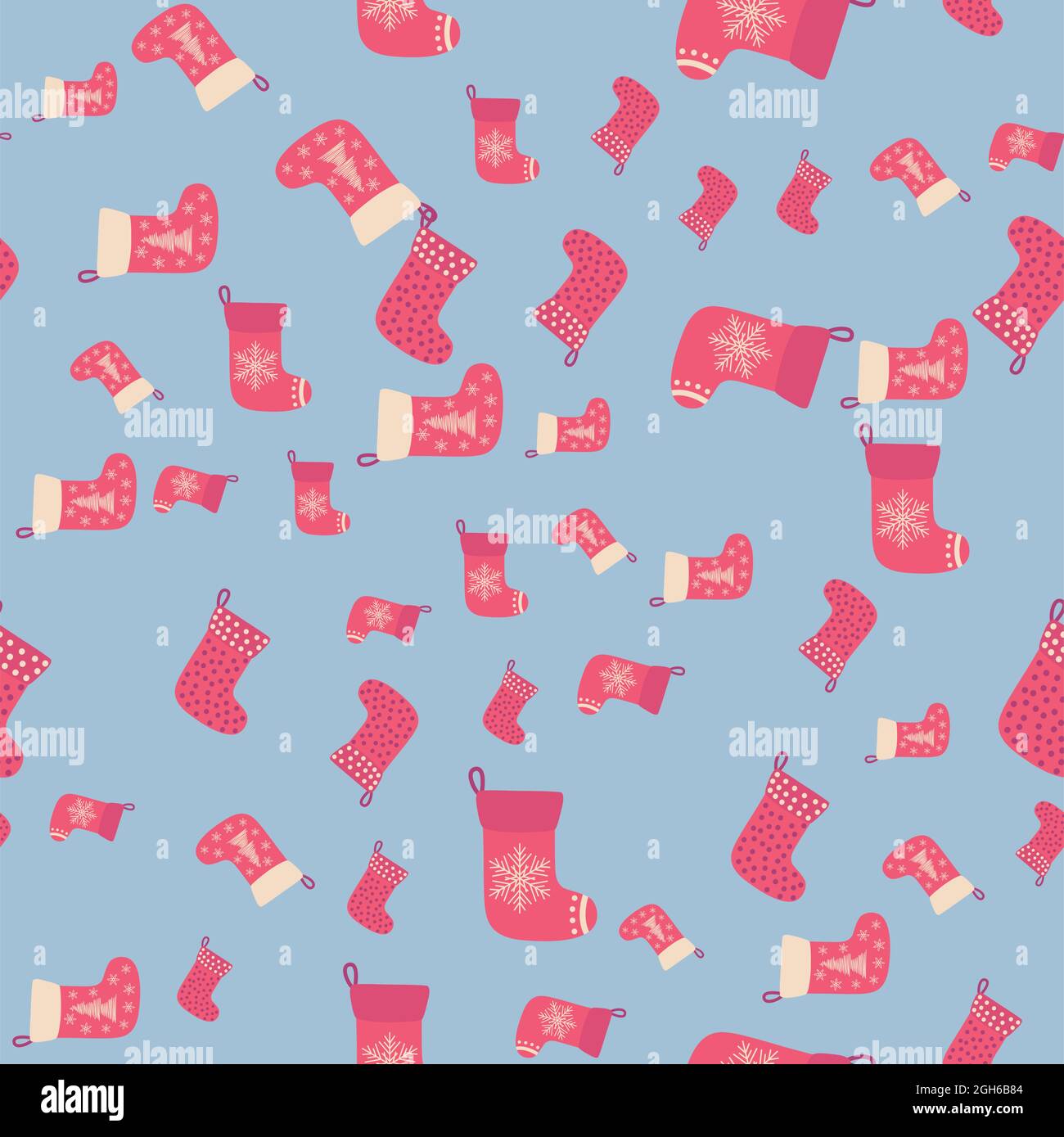Christmas background with red stockings, wrapping paper and background ...