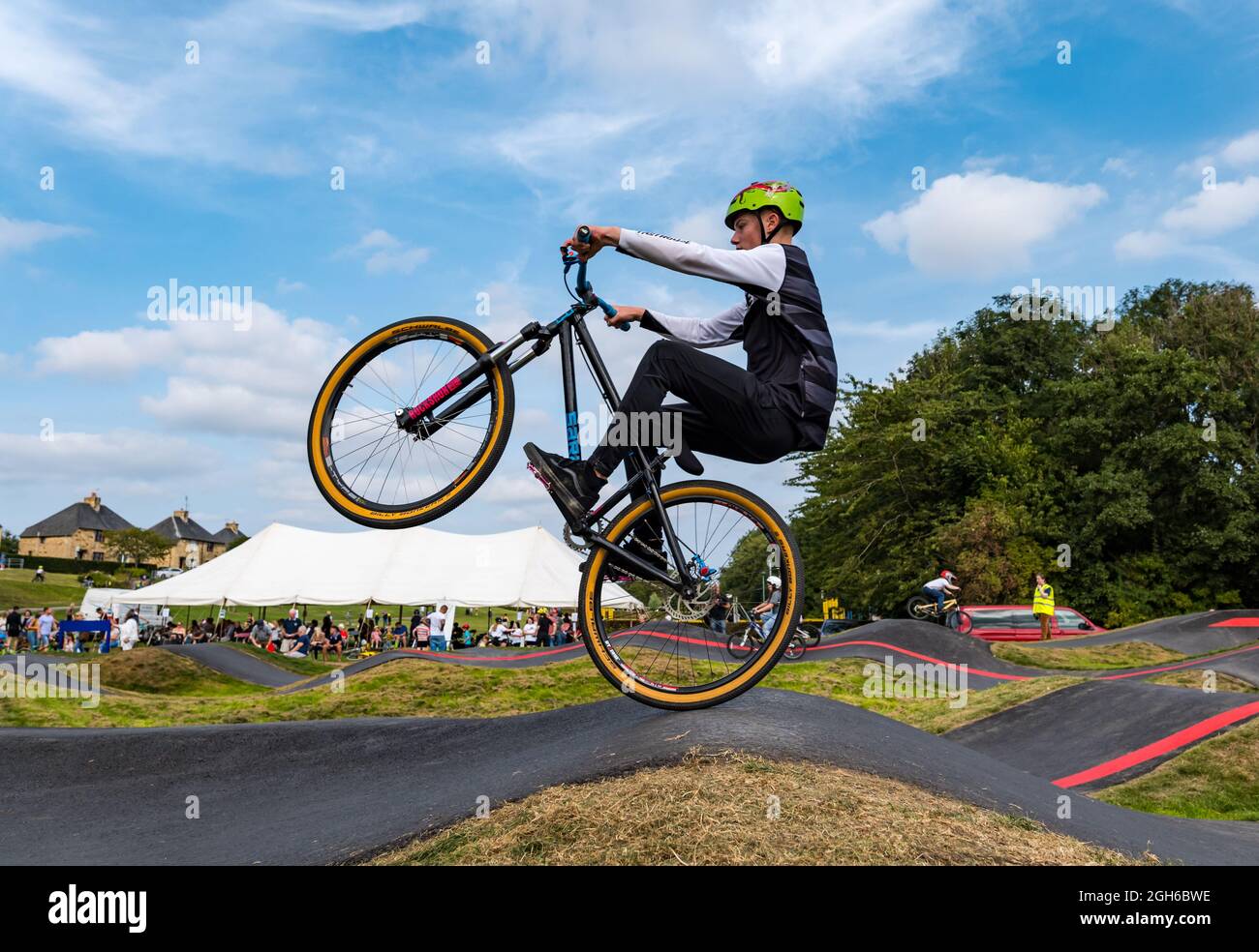 Ormiston, East Lothian, Scotland, UK, 5th September 2021. Pump track ...