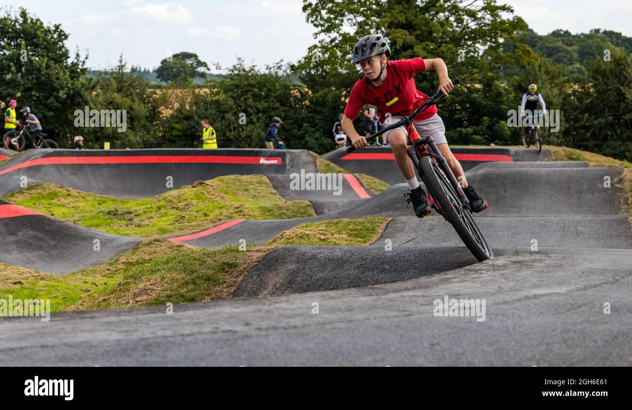 Ormiston, East Lothian, Scotland, UK, 5th September 2021. Pump track ...