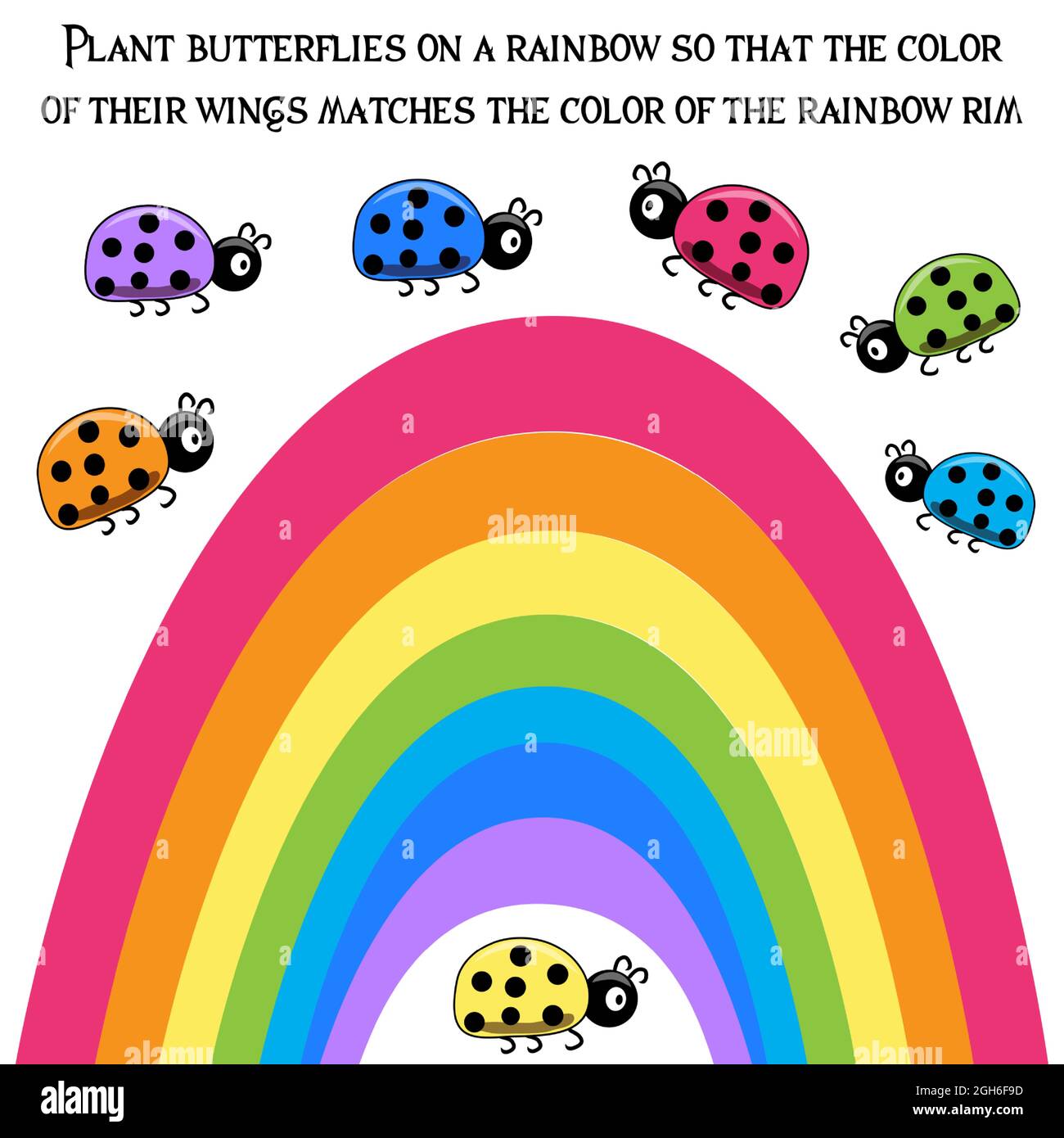 Children's educational game for the little ones to find the match of ...