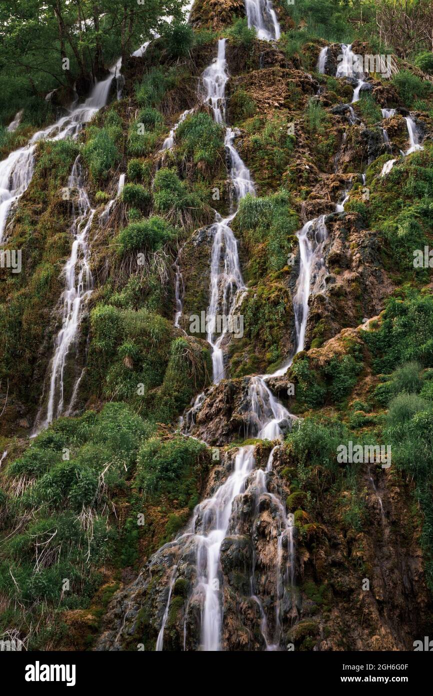Beautiful waterfall big natural rocks hi-res stock photography and ...