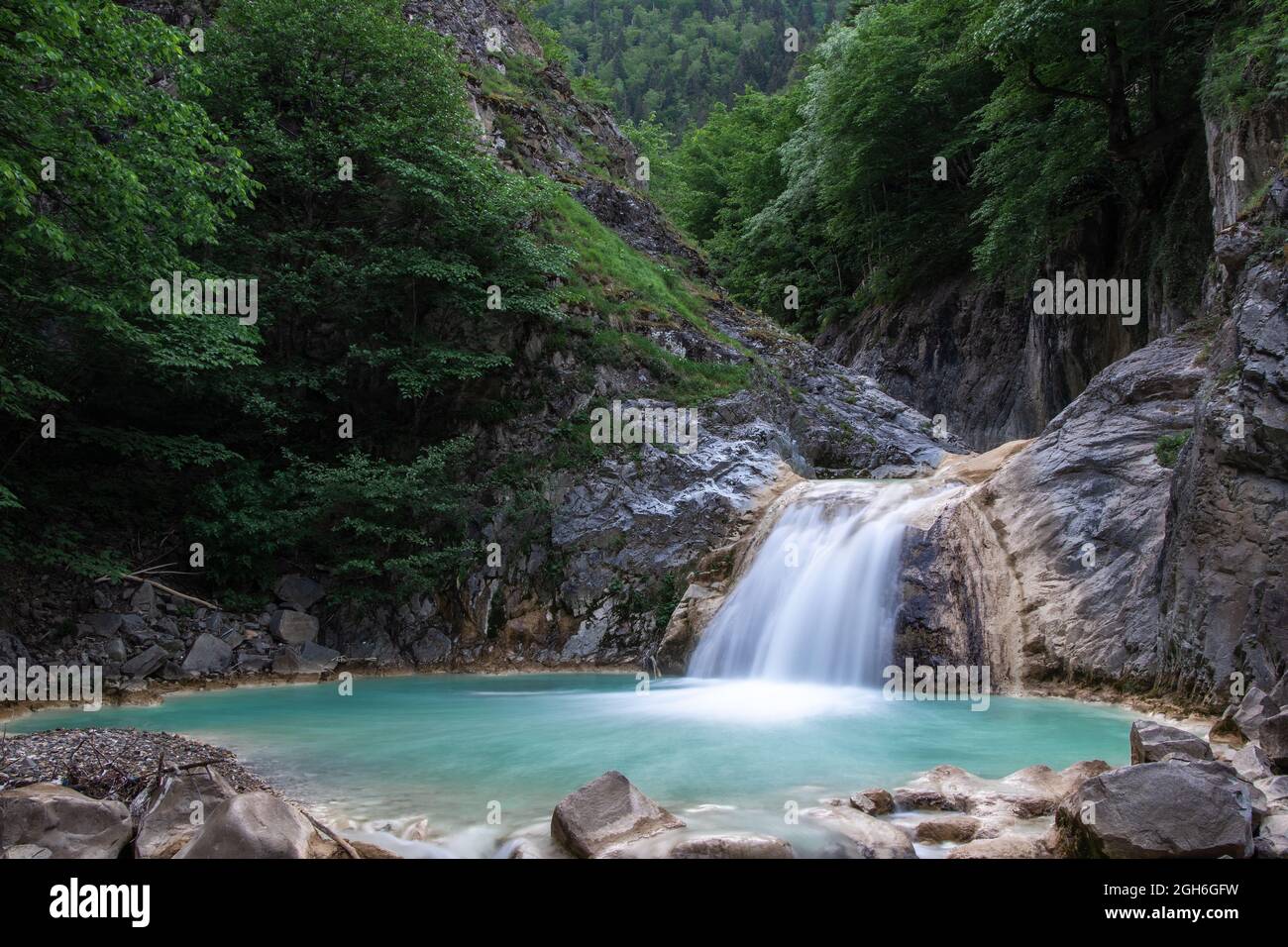 Tropical paradise waterfall art hi-res stock photography and images - Alamy
