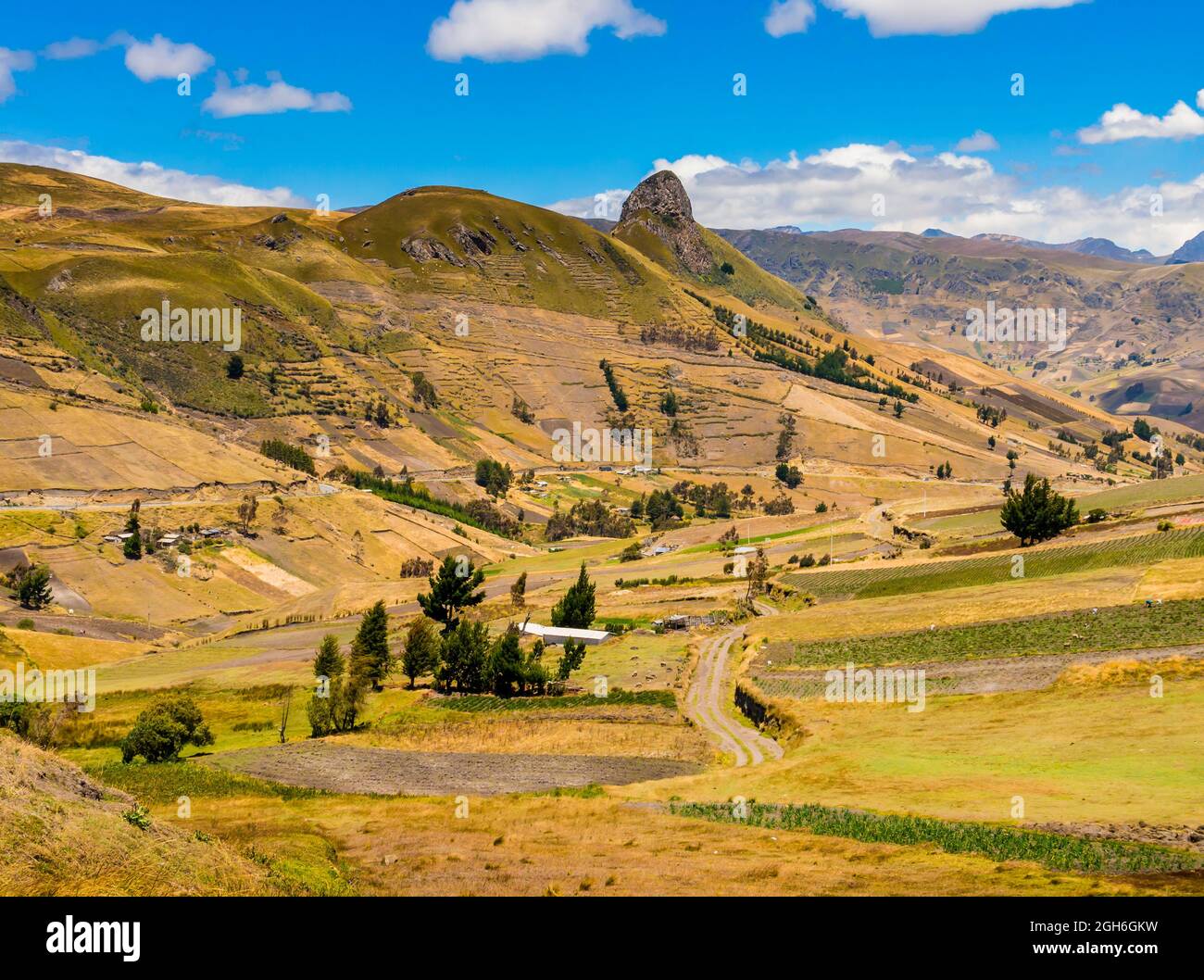 Ecuador, picturesque andean landscape between Zumbahua canyon and ...