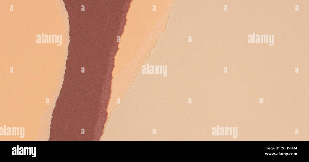 Torn grunge ripped beige brown geometric paper background. Colorful ...